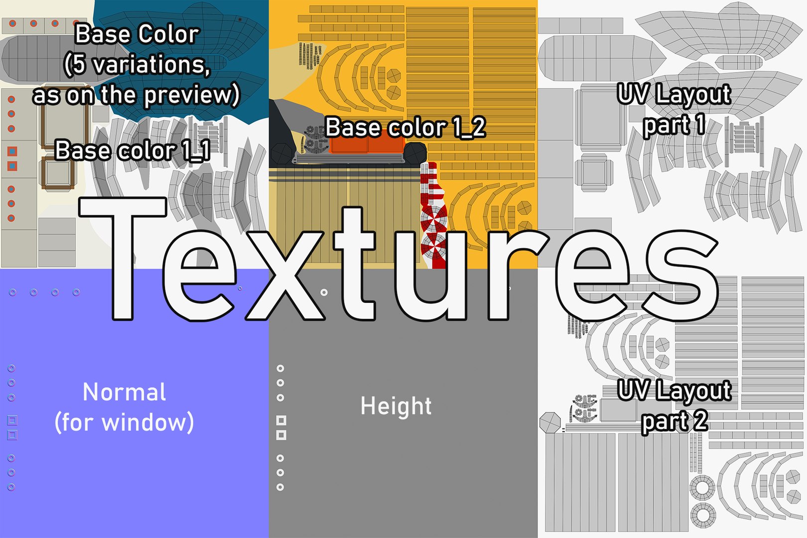 A collection of low poly steamers 3D model - TurboSquid 2039544