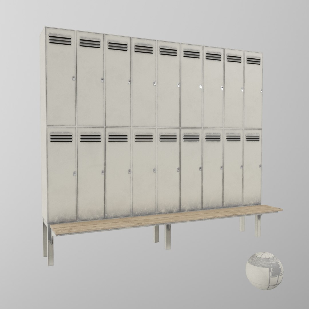 metal locker cabinet 3d model