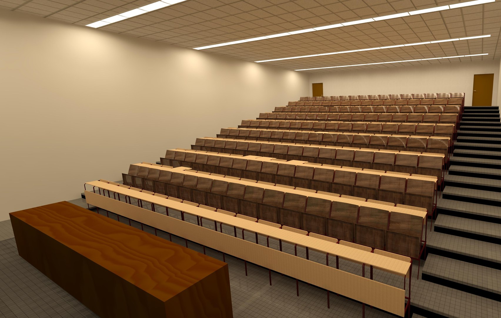 Auditorium Chair Model - TurboSquid 1357032