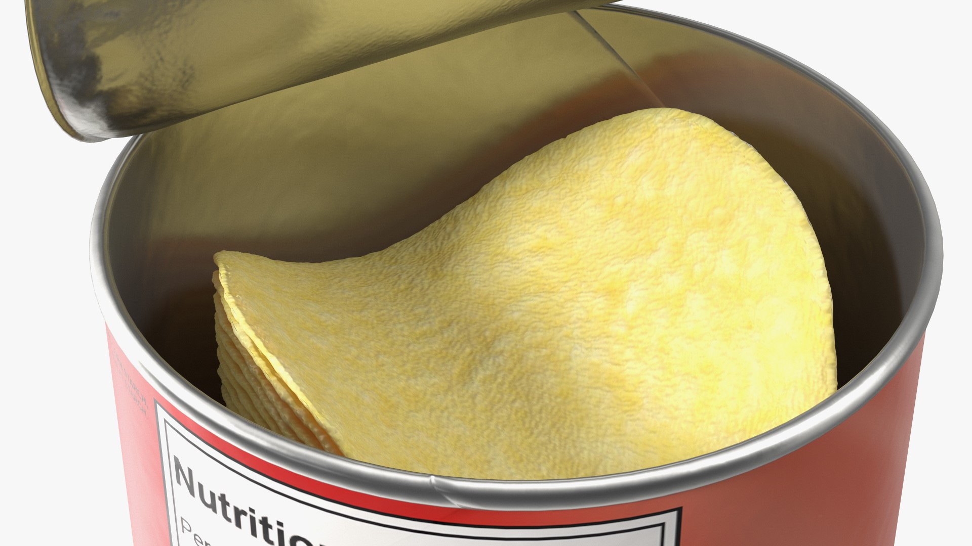 3D Open Pringles Original Potato Chips Small Can - TurboSquid 1796859