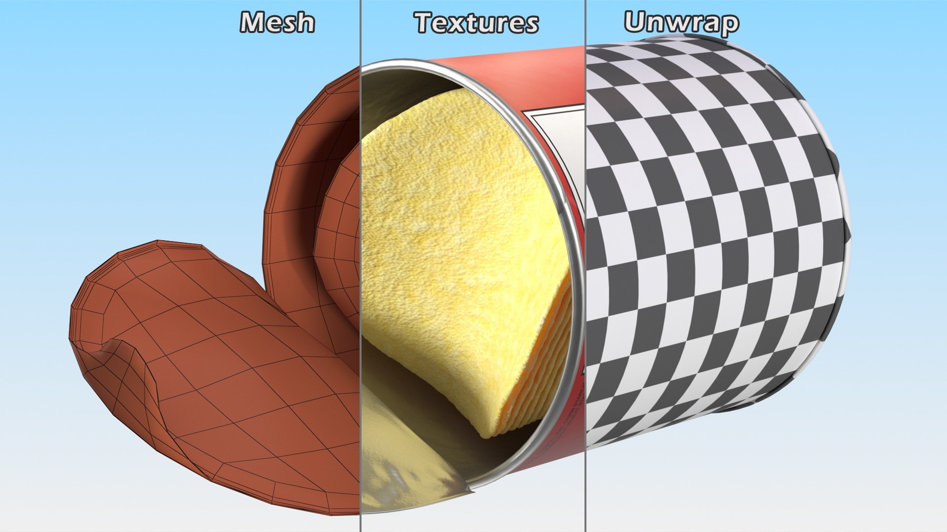 3D Open Pringles Original Potato Chips Small Can - TurboSquid 1796859