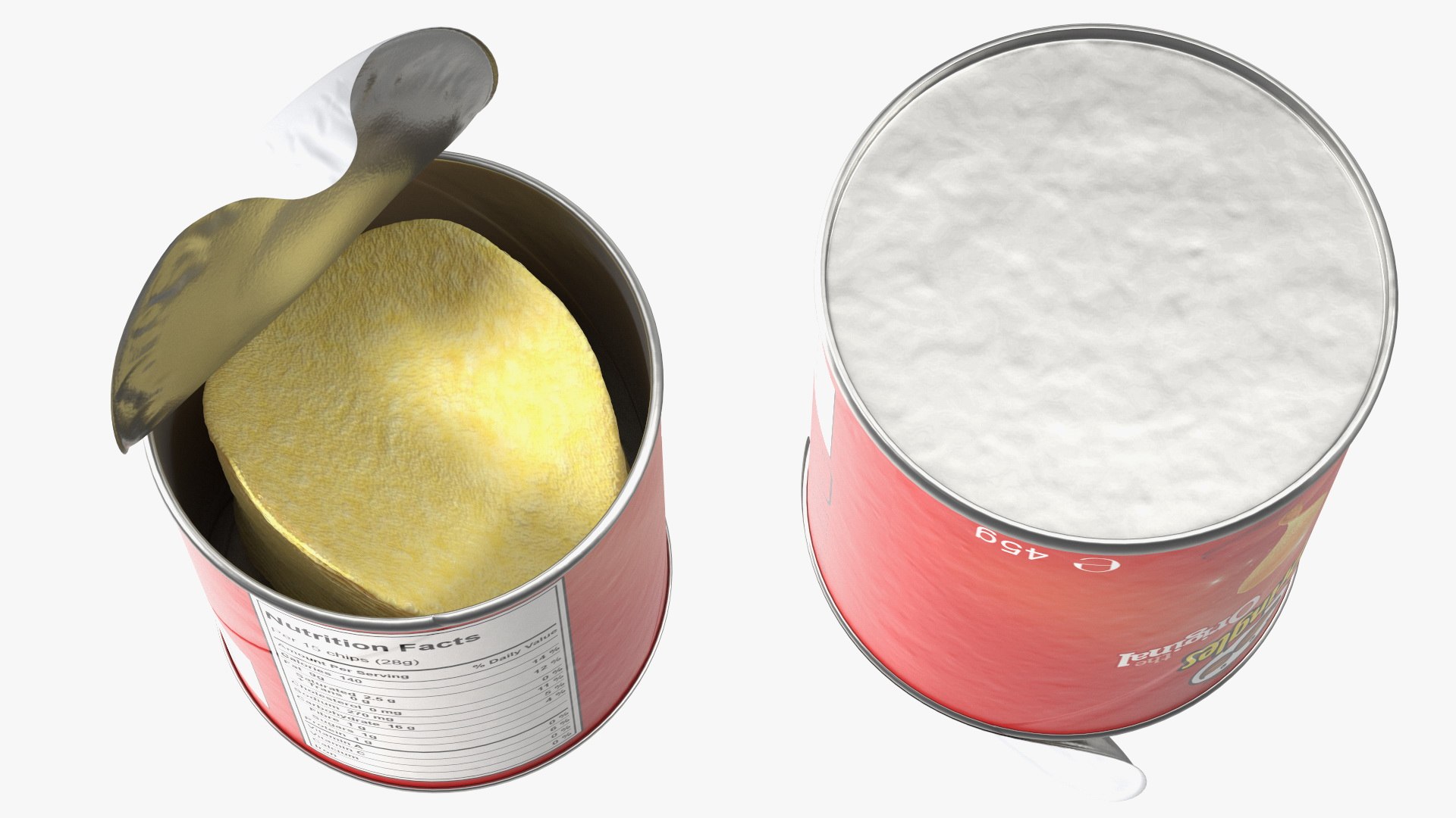 3D Open Pringles Original Potato Chips Small Can - TurboSquid 1796859