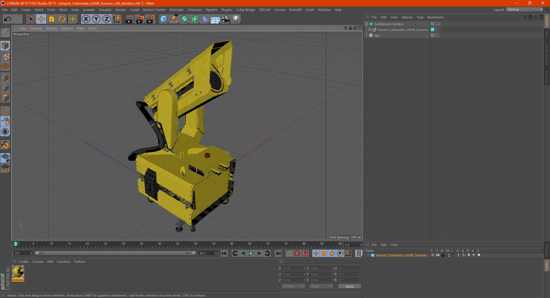 3D Airport Ceilometer LIDAR Scanner - TurboSquid 1719484