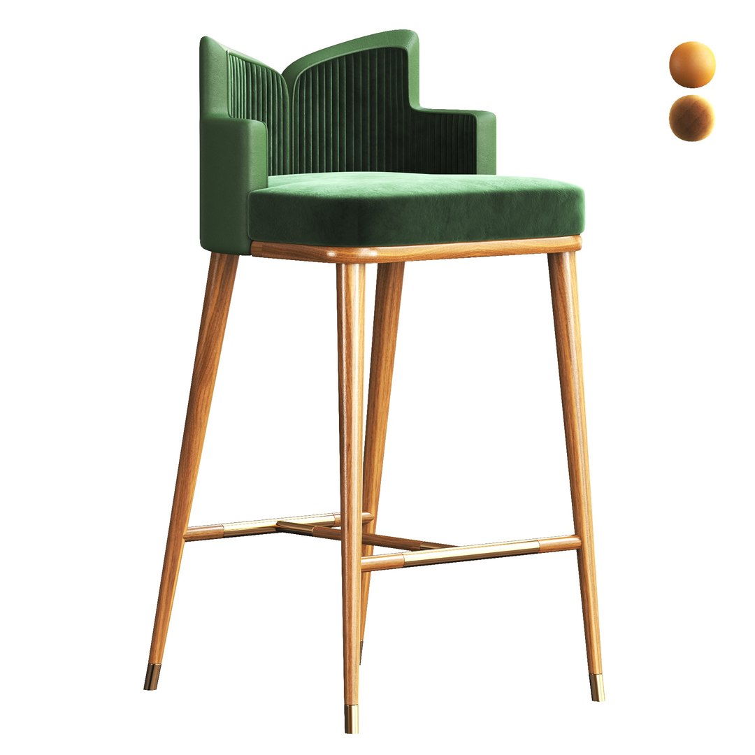 Ervin Bar Chair By Mezzo Collection 3D Model - TurboSquid 1830548