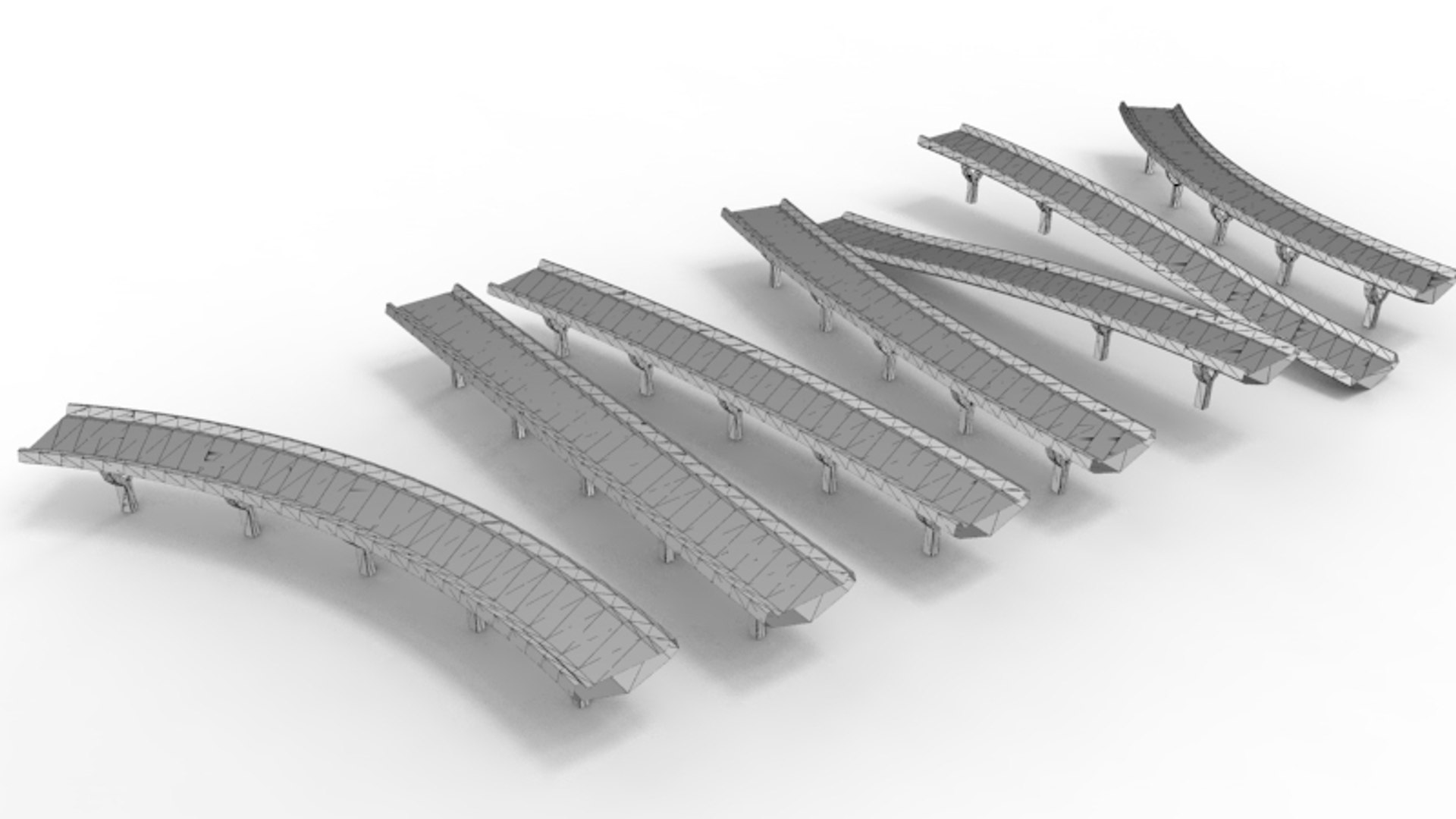 3D model road sections - TurboSquid 1192967