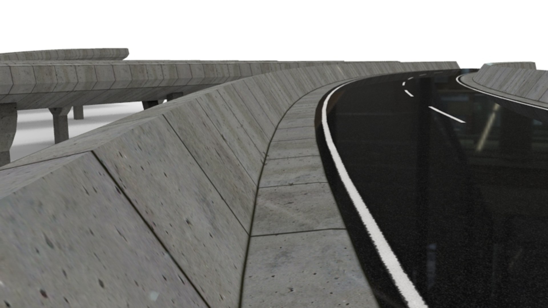 3D model road sections - TurboSquid 1192967