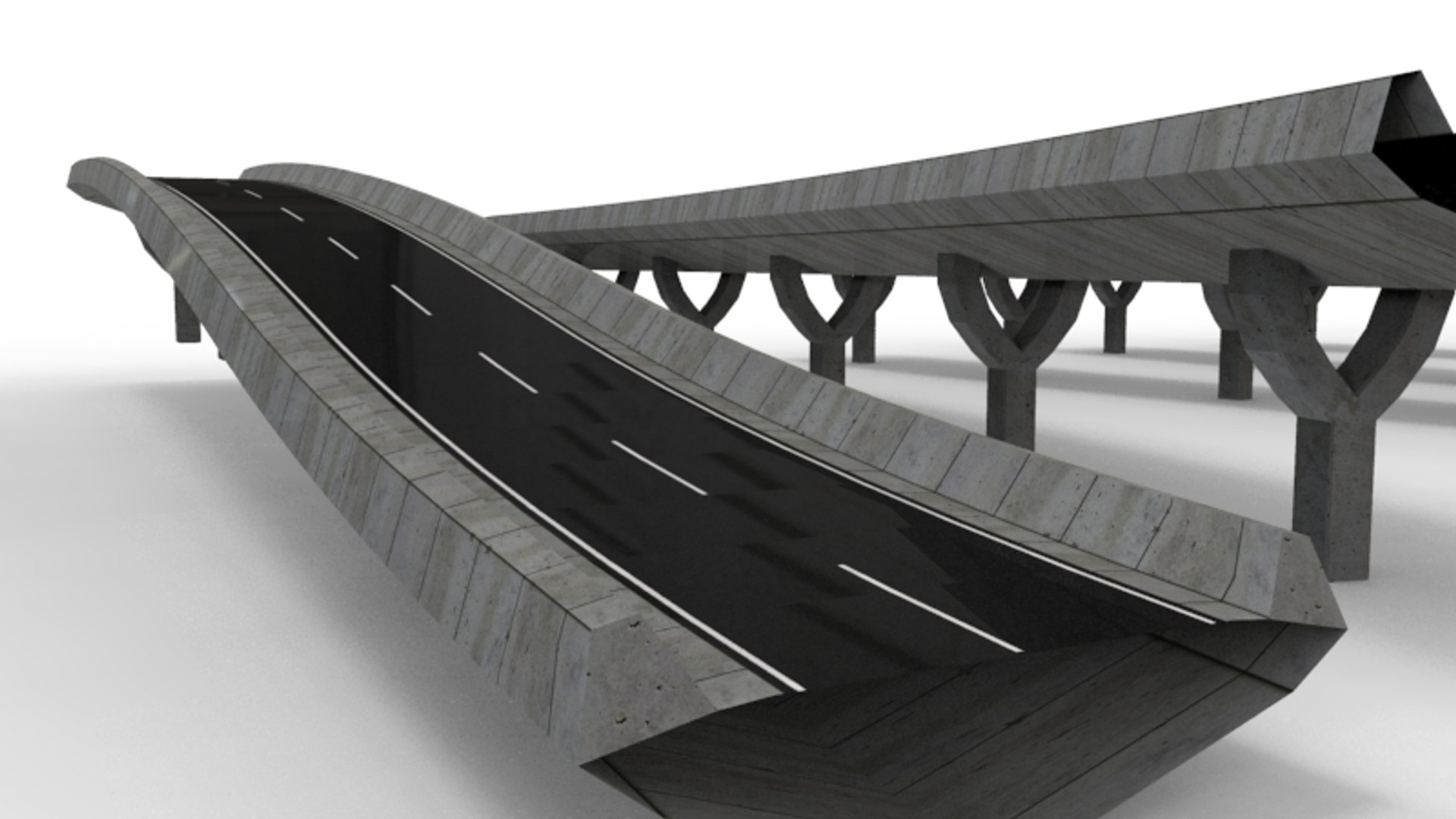 3D model road sections - TurboSquid 1192967