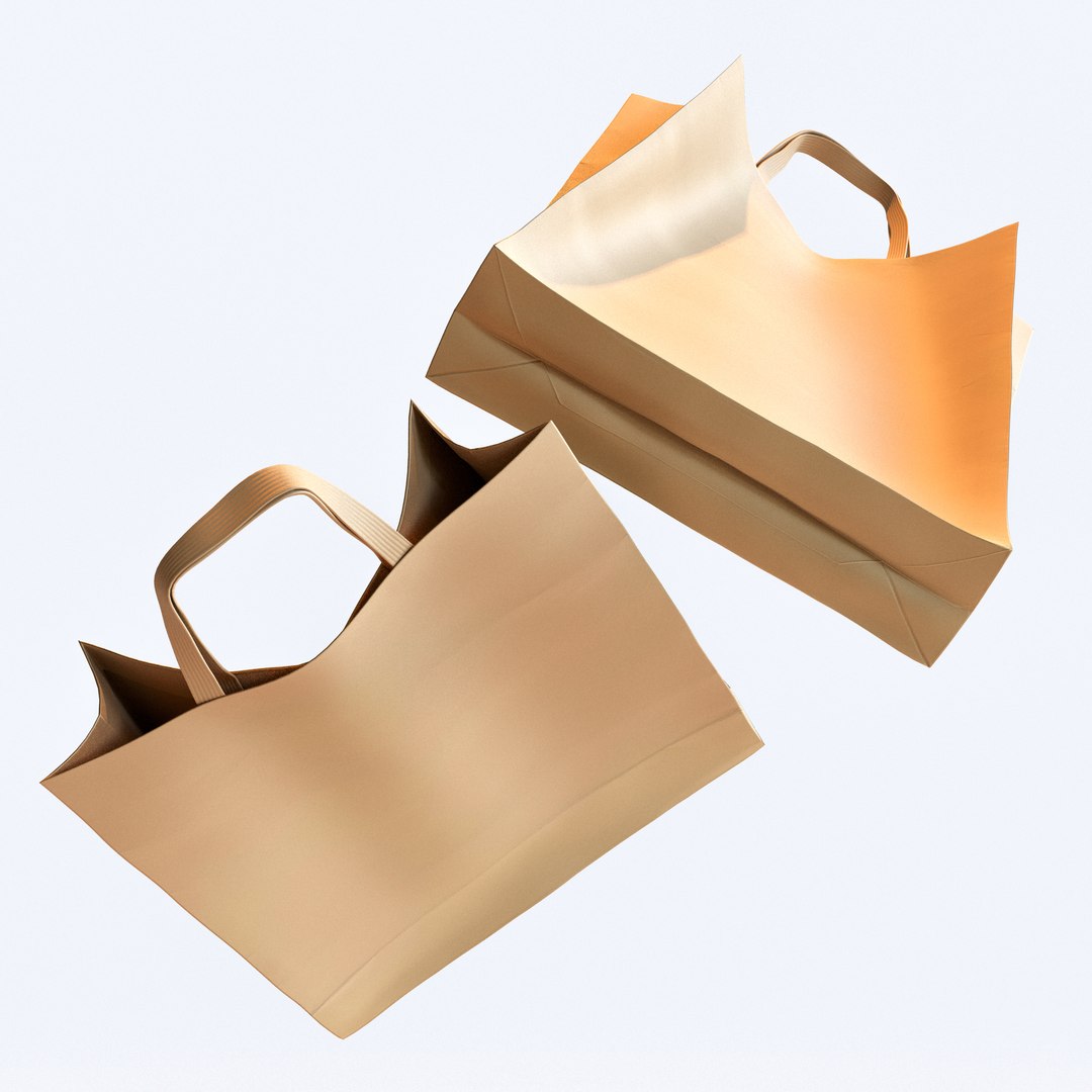 3D Shopping Paper Bag Model - TurboSquid 1995573