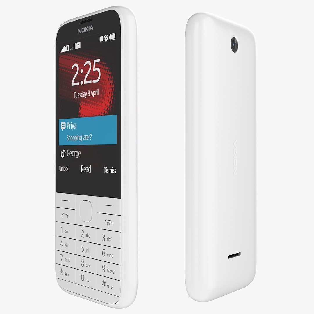 New Nokia 225 Black 3d 3ds