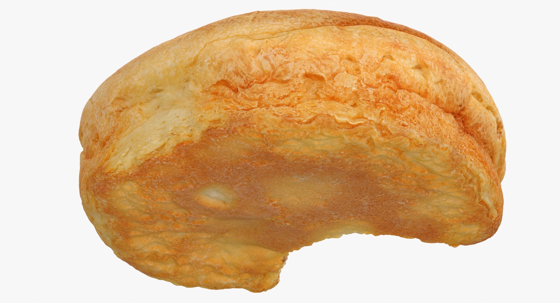 Chocolate Cream Croissant Pastry Bitten Model - TurboSquid 1846264