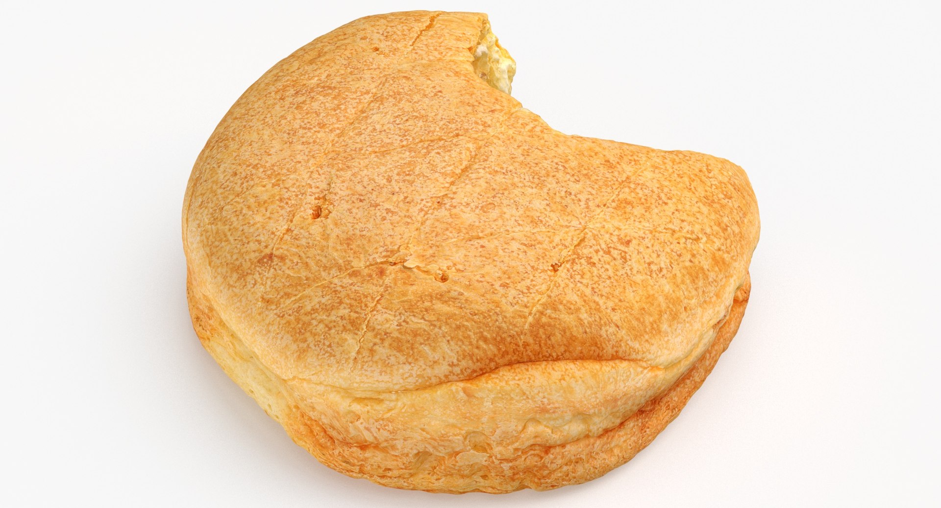 Chocolate Cream Croissant Pastry Bitten Model - TurboSquid 1846264