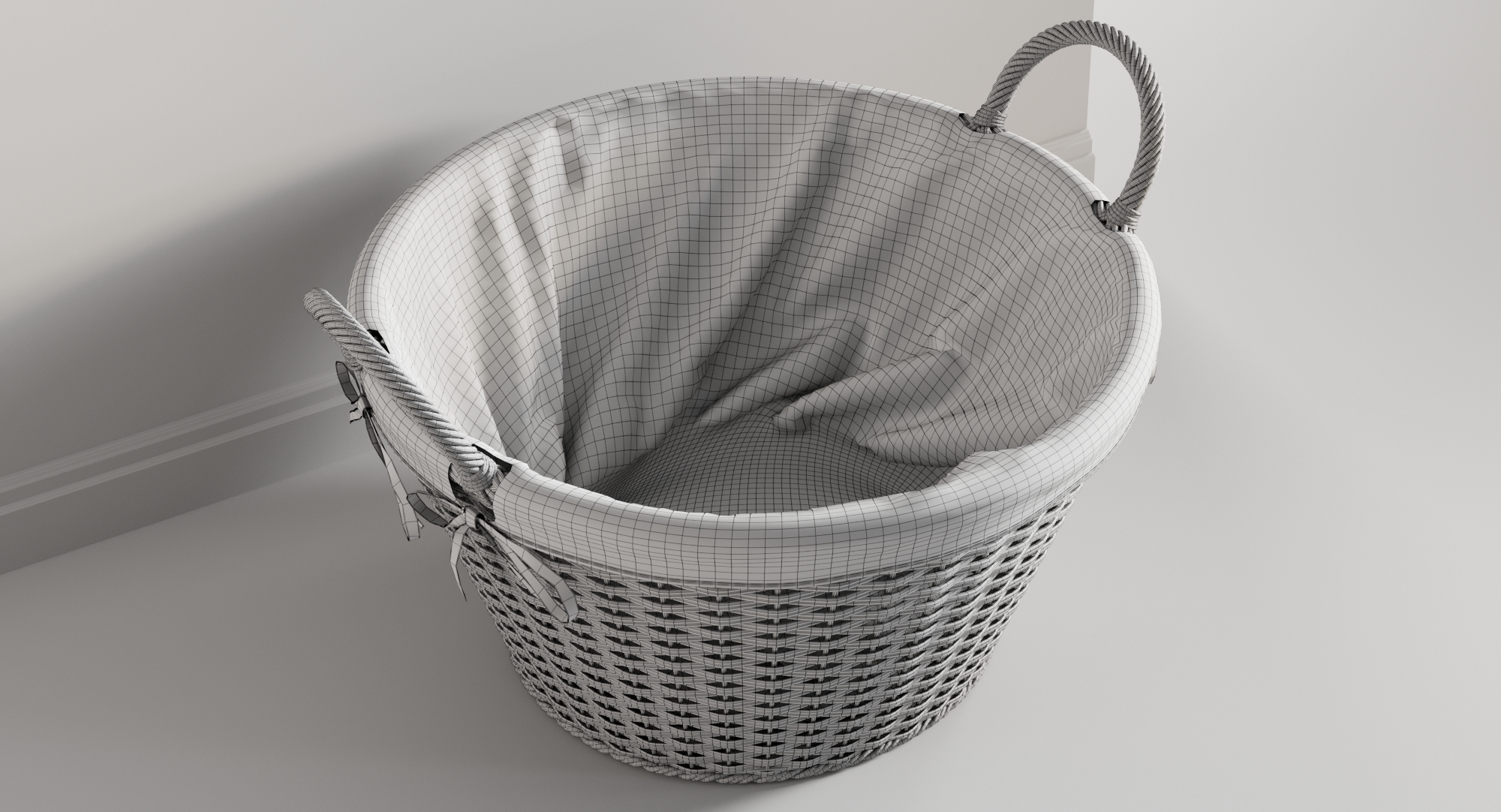 Realistic laundry basket liner model - TurboSquid 1459780