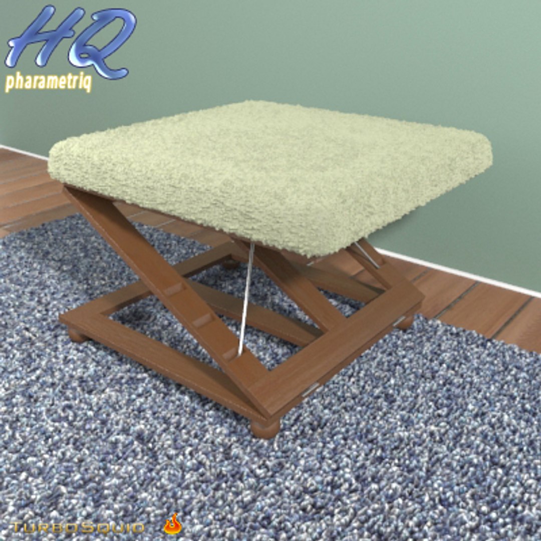 3d Model Footstool 01
