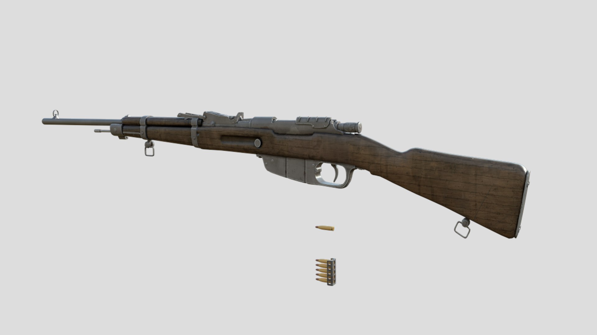 3D Hunting Rifle II Low Poly-Game Ready Gun -006 Model - TurboSquid 2108285