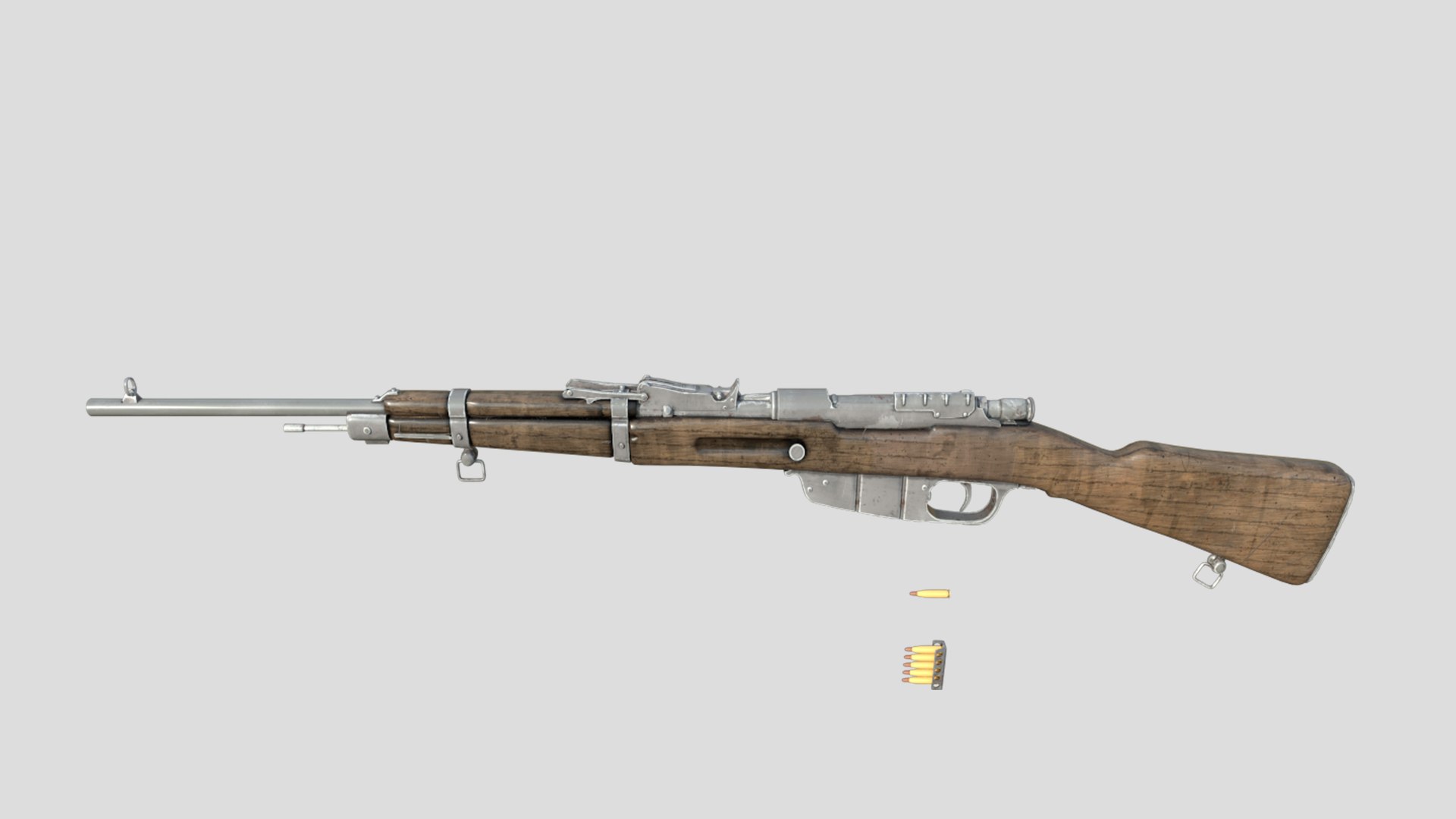 3D Hunting Rifle II Low Poly-Game Ready Gun -006 Model - TurboSquid 2108285