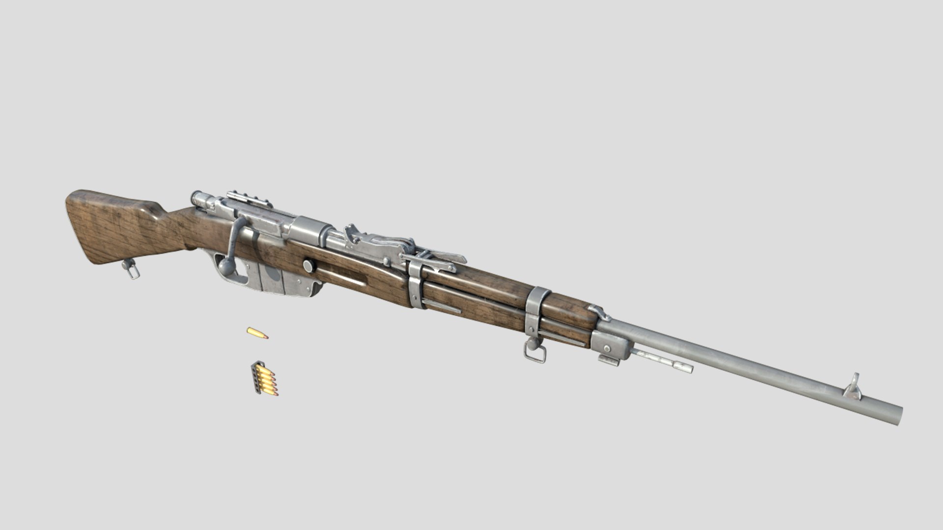 3D Hunting Rifle II Low Poly-Game Ready Gun -006 Model - TurboSquid 2108285