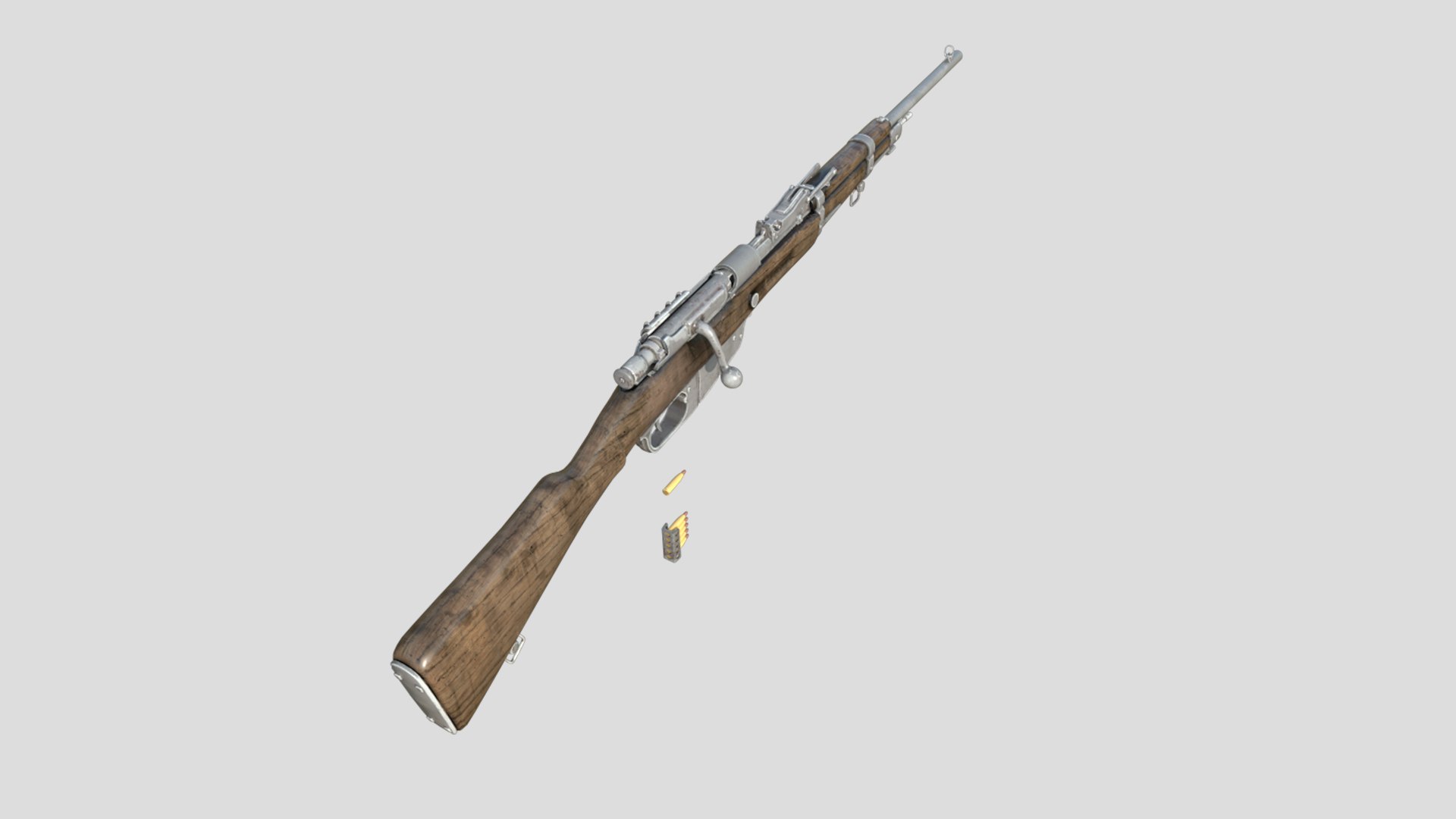 3D Hunting Rifle II Low Poly-Game Ready Gun -006 Model - TurboSquid 2108285