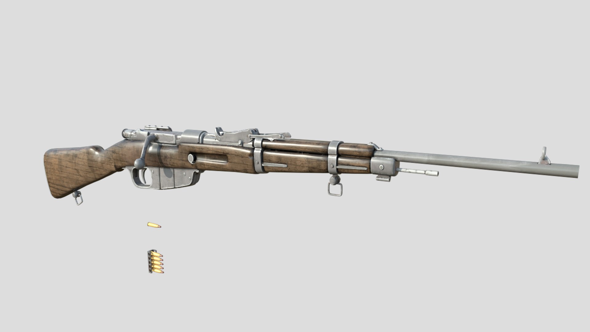 3D Hunting Rifle II Low Poly-Game Ready Gun -006 Model - TurboSquid 2108285