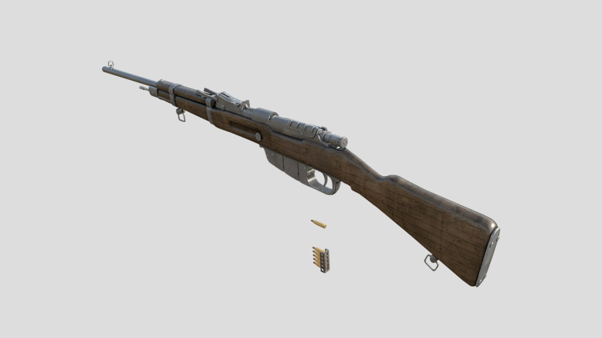 3D Hunting Rifle II Low Poly-Game Ready Gun -006 Model - TurboSquid 2108285