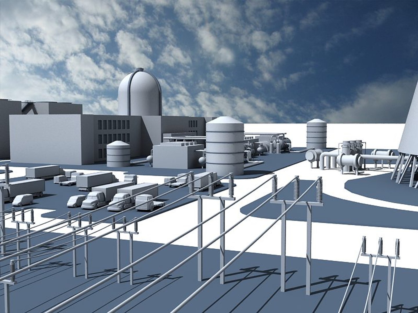 3d Nuclear Power Plant Model