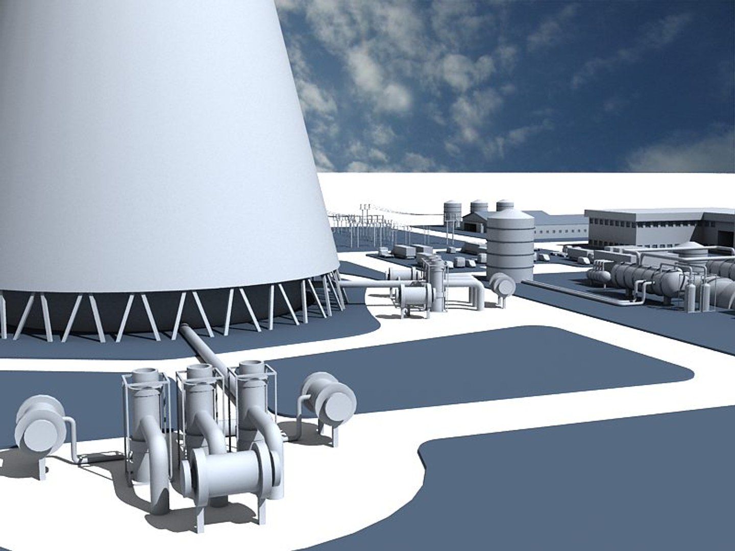 3d Nuclear Power Plant Model
