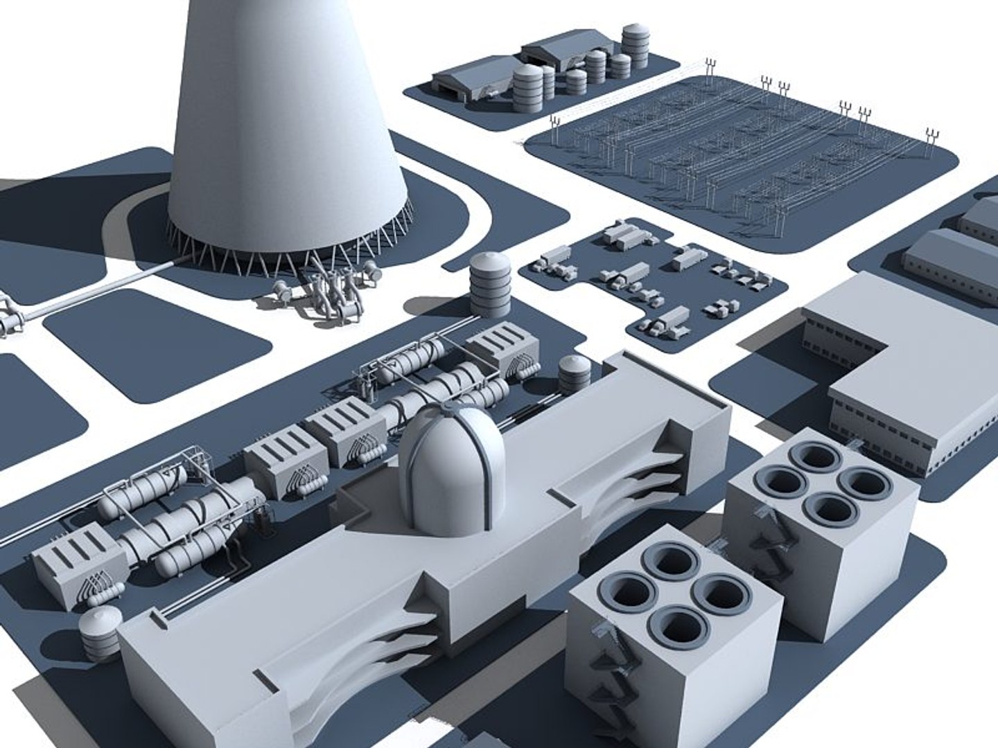 3d Nuclear Power Plant Model