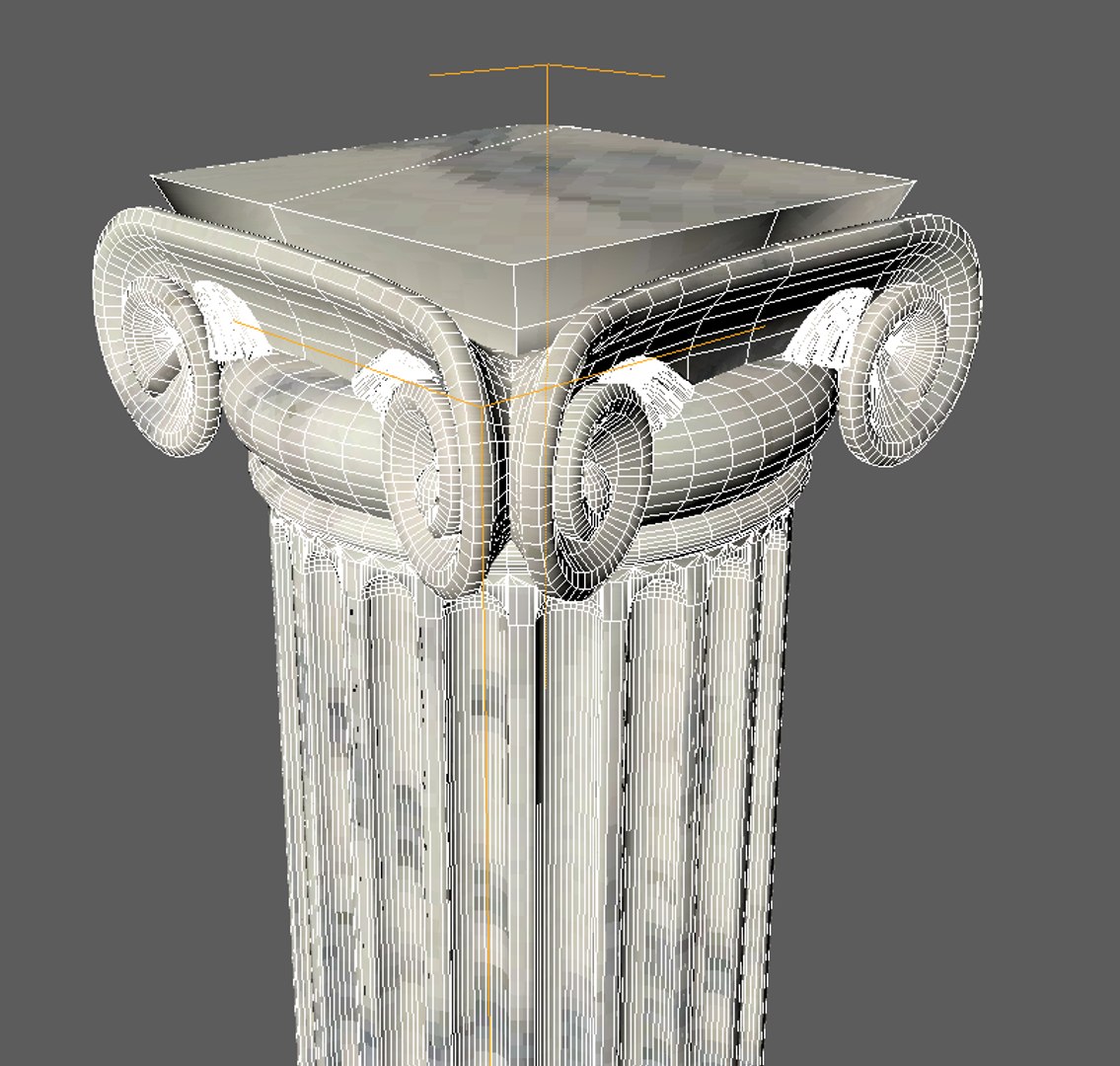3d Model Greek Column 4 Ionic