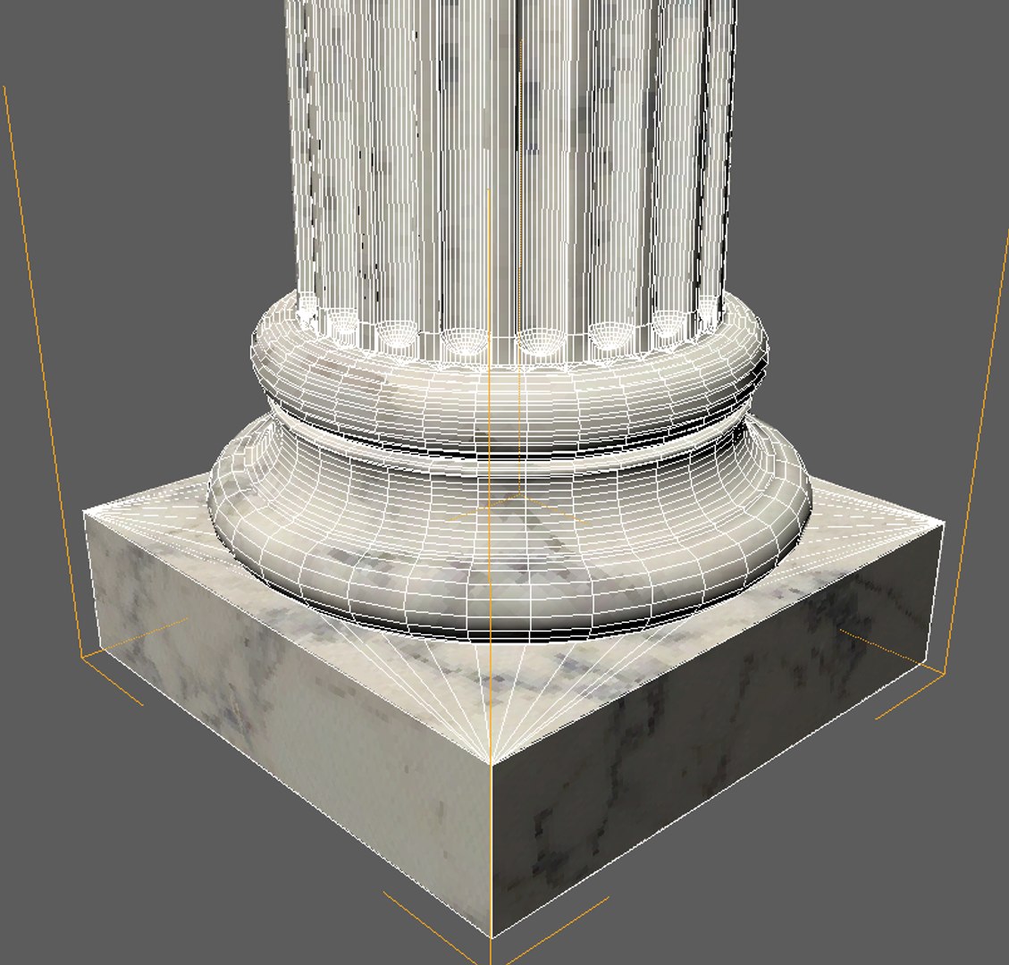 3d Model Greek Column 4 Ionic