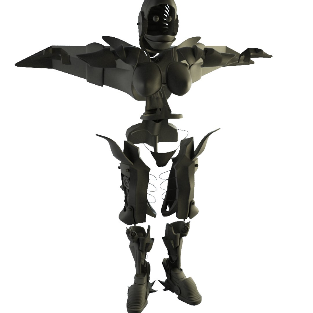 girl machine 3d model