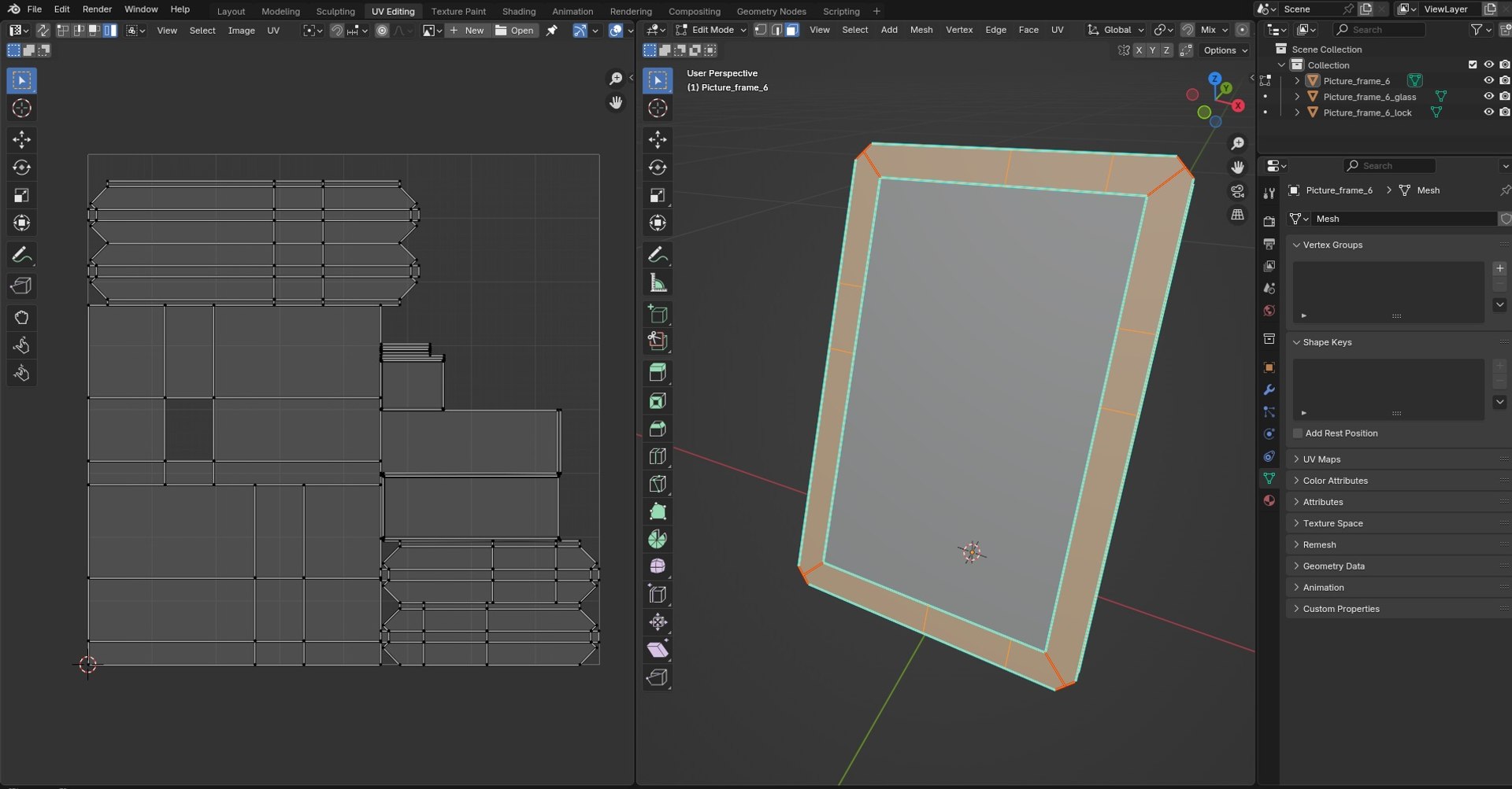 3D Model Picture Frame 6 - TurboSquid 2401811