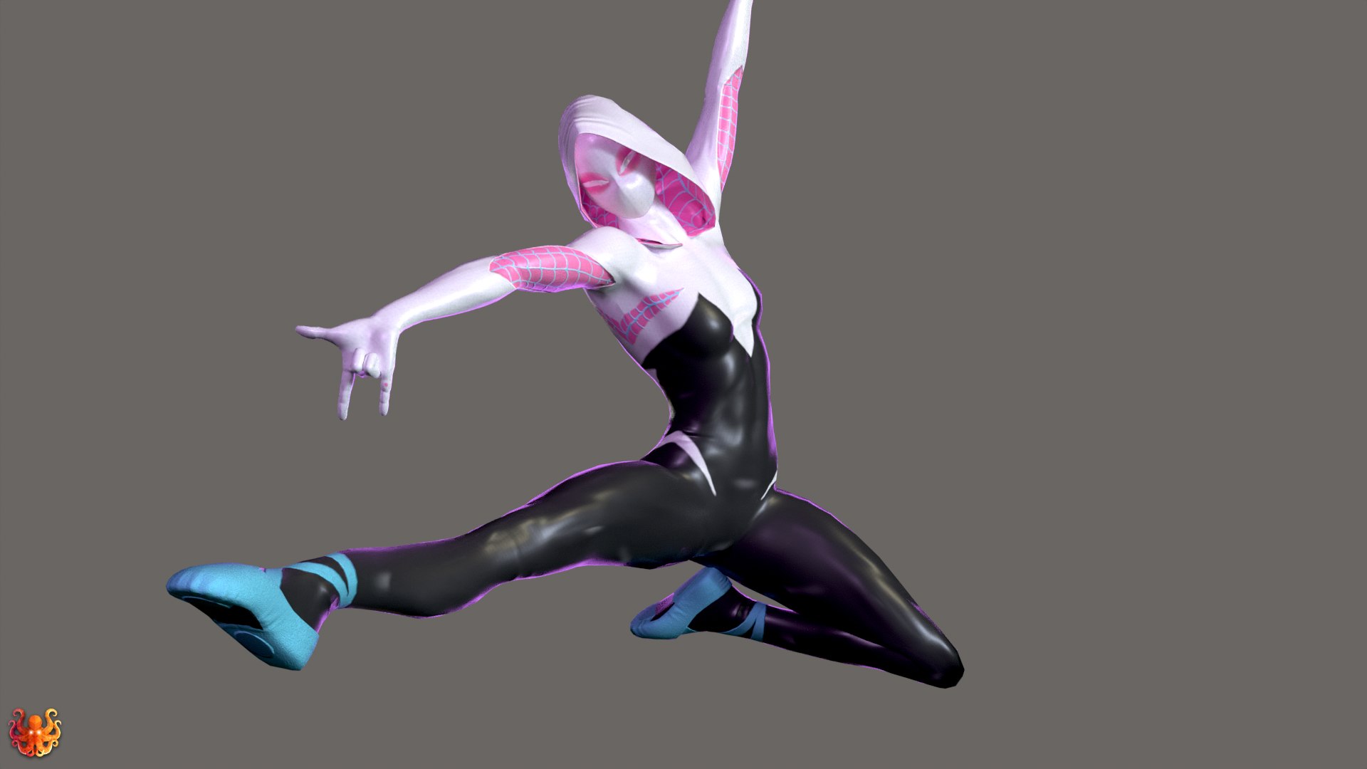 3D Spider-Gwen Rig - TurboSquid 2274759