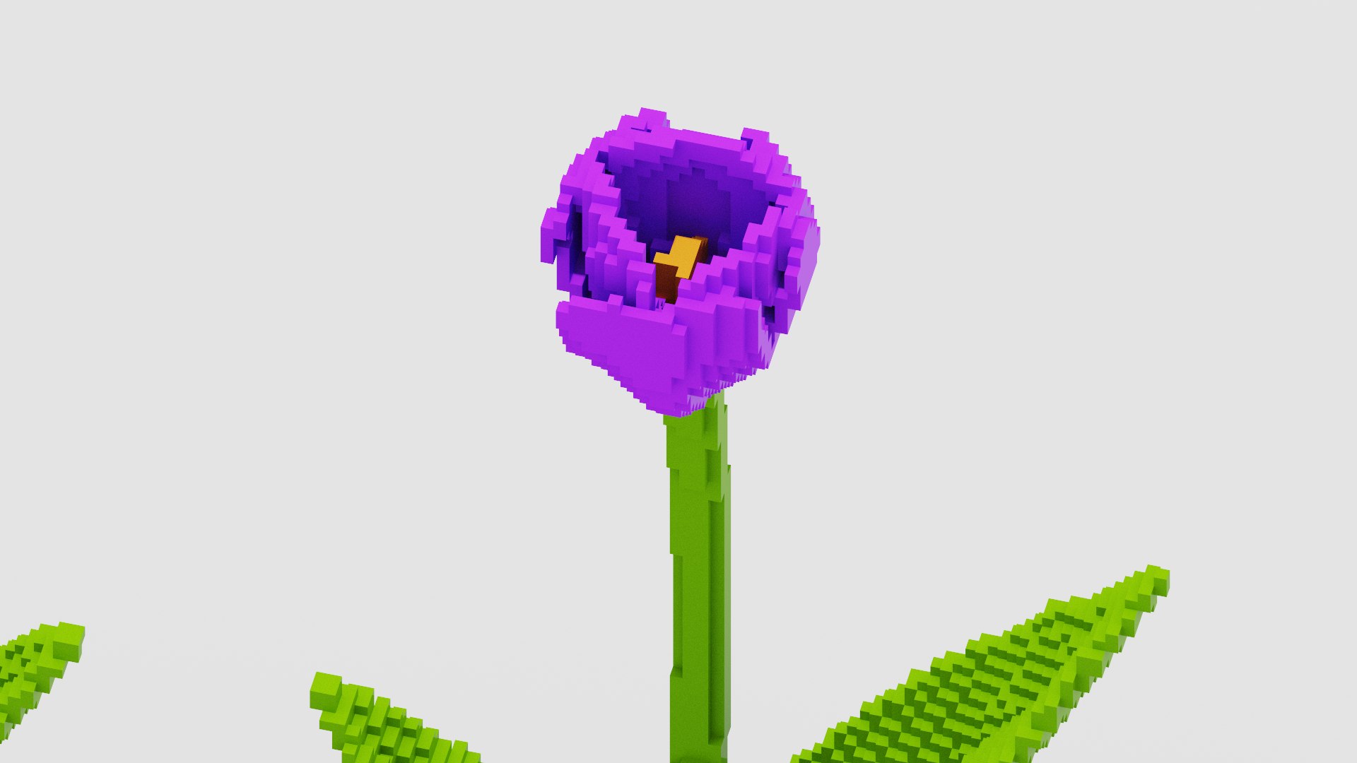 Minecraft Tulip Flowers 3D Model - TurboSquid 2216534