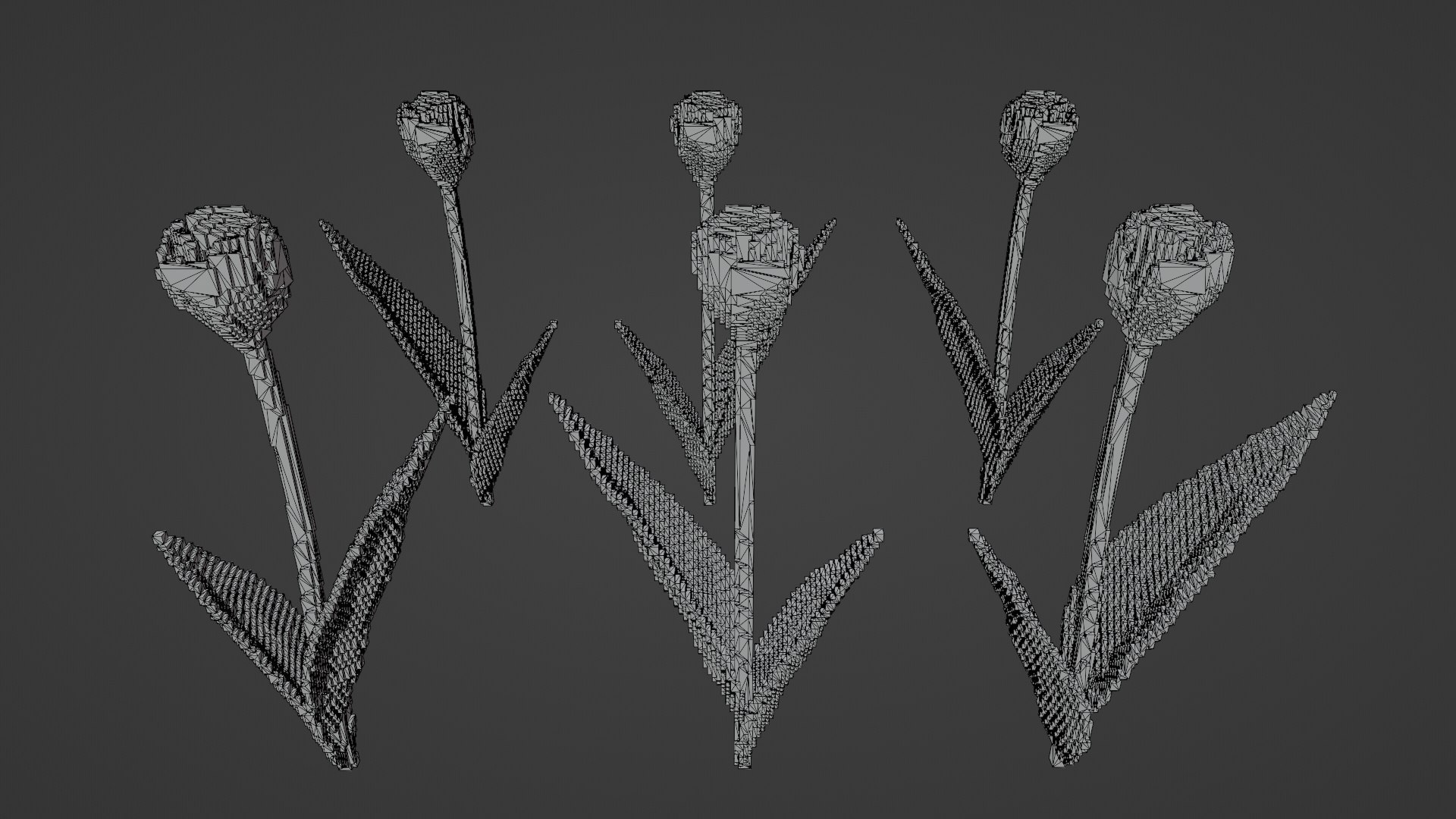 Minecraft Tulip Flowers 3D Model - TurboSquid 2216534