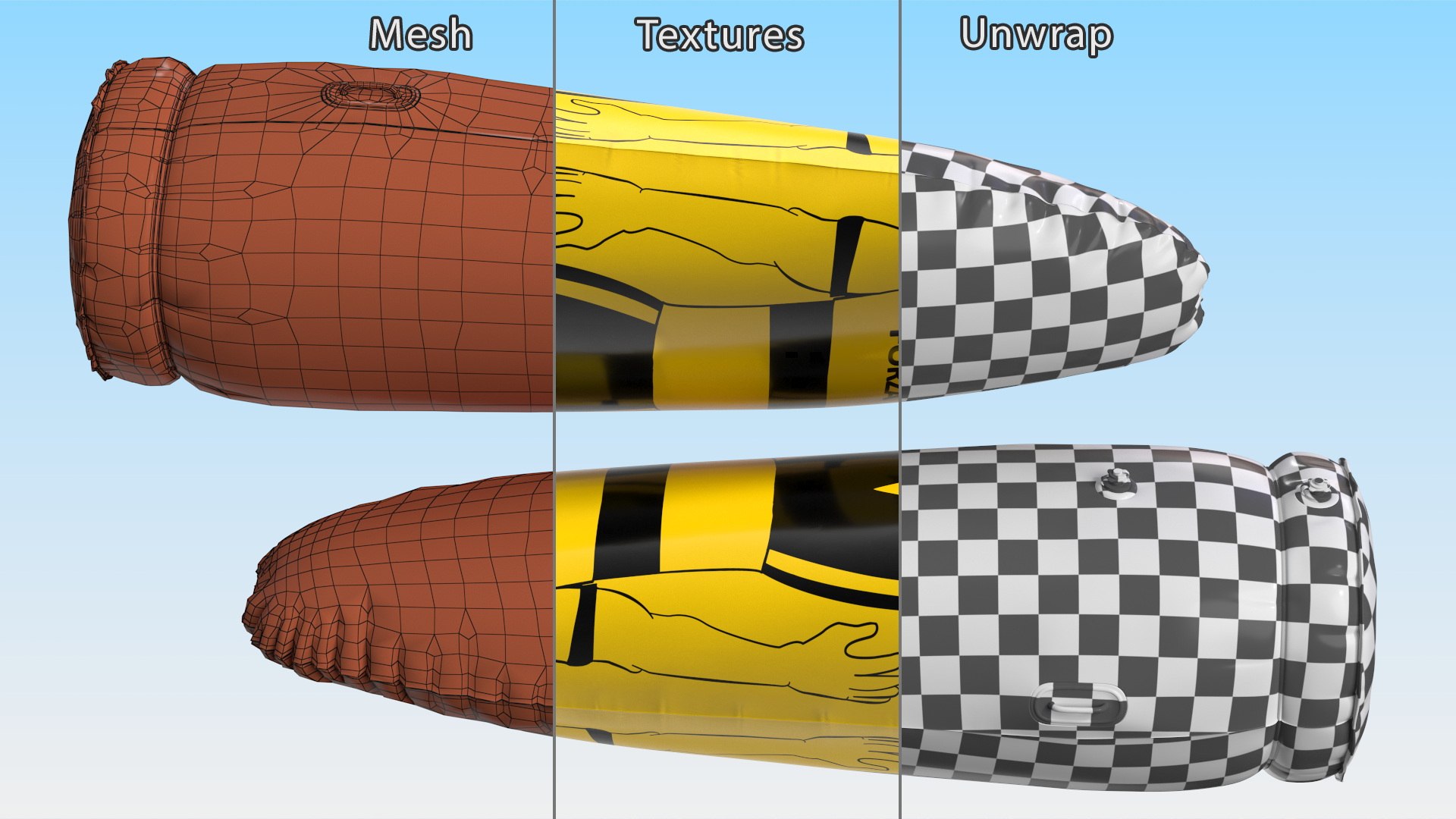 3D Inflatable Soccer Kick Dummy Junior Yellow - TurboSquid 2021250