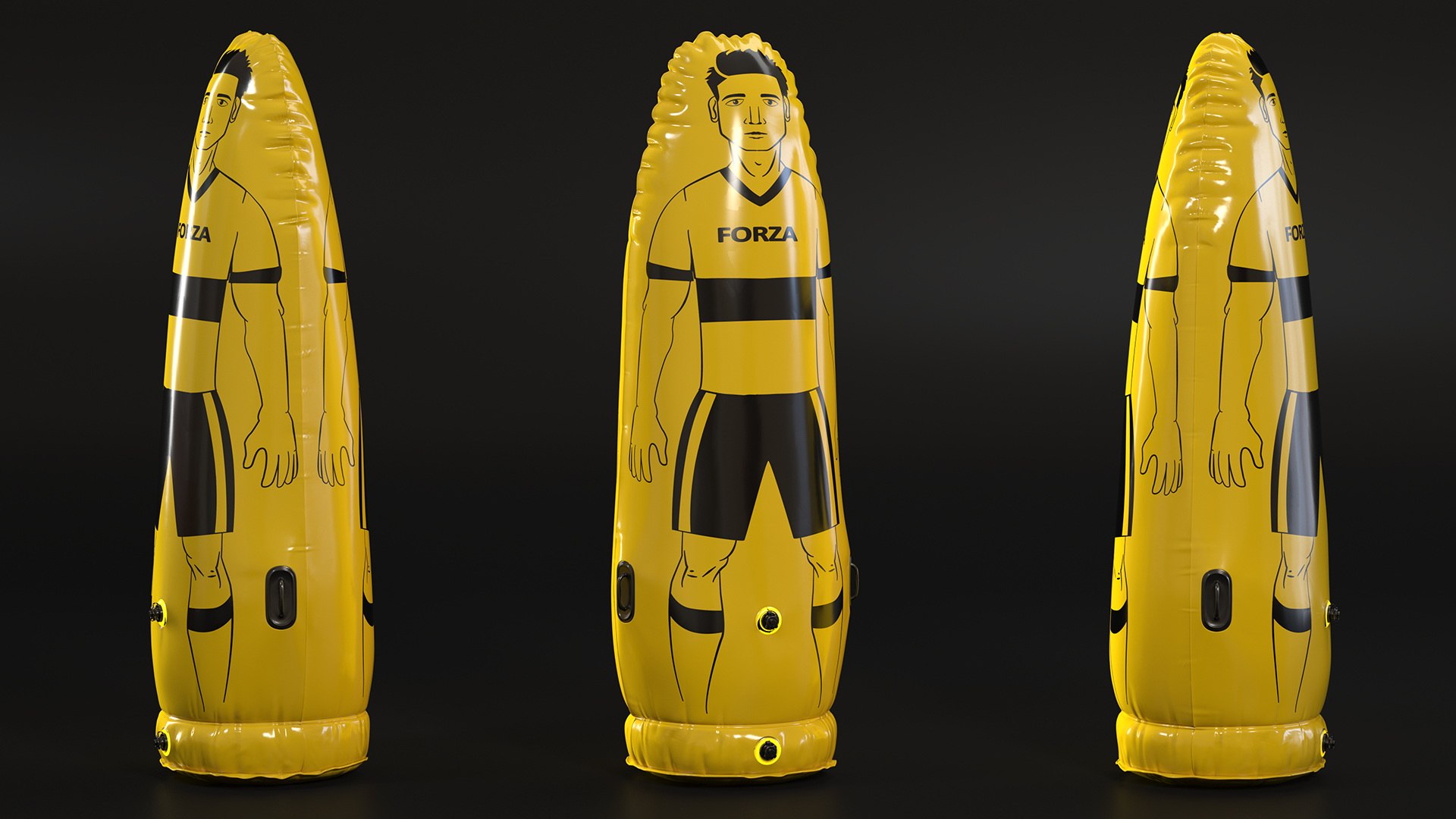 3D Inflatable Soccer Kick Dummy Junior Yellow - TurboSquid 2021250