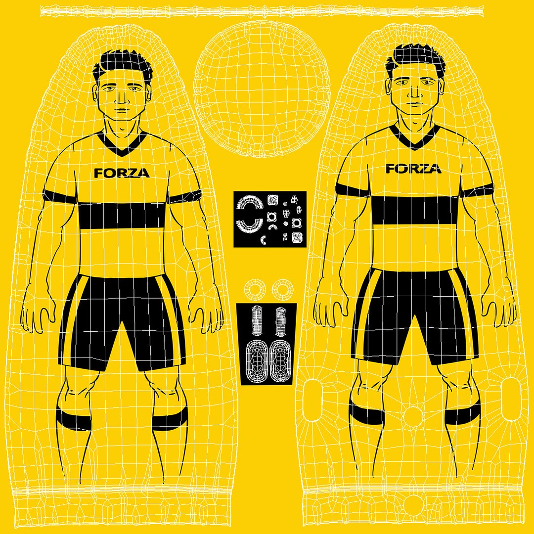 3D Inflatable Soccer Kick Dummy Junior Yellow - TurboSquid 2021250