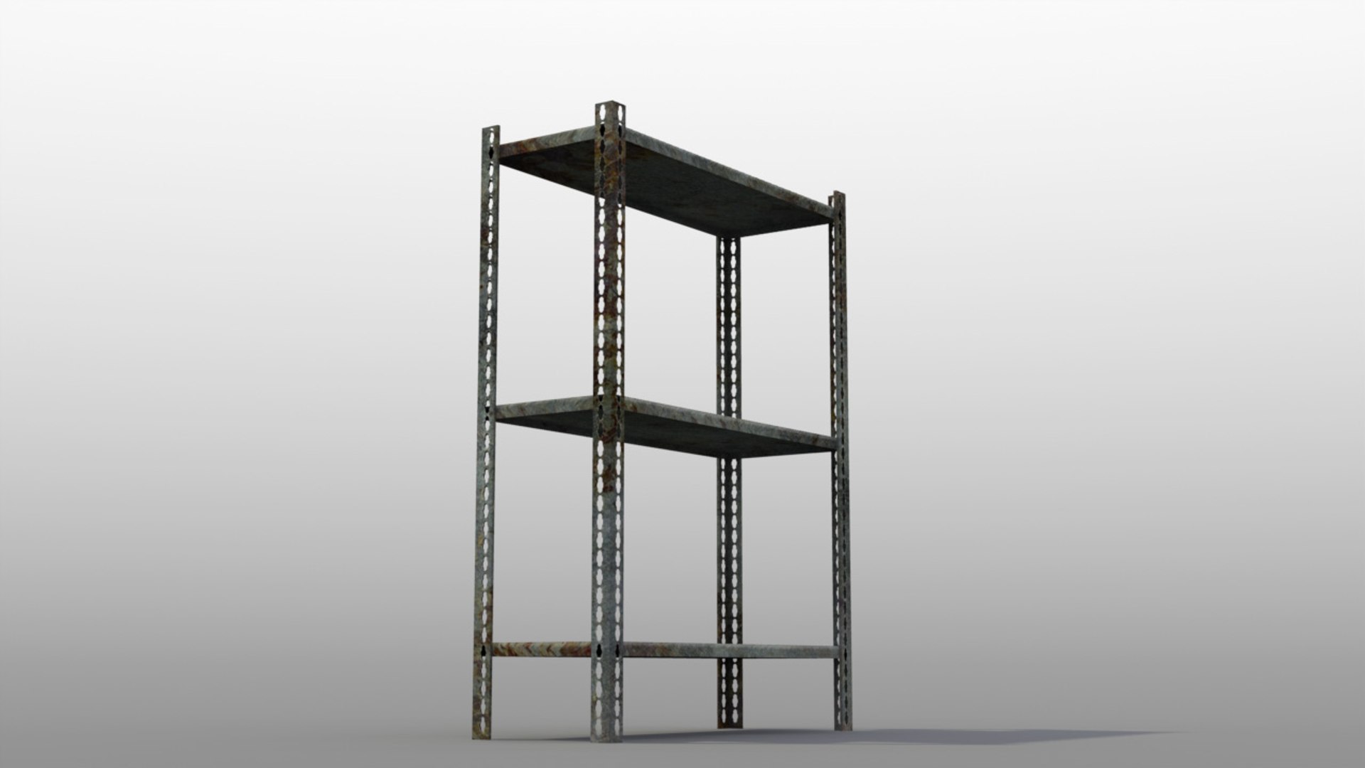3d Model Object Rusty Metal Rack