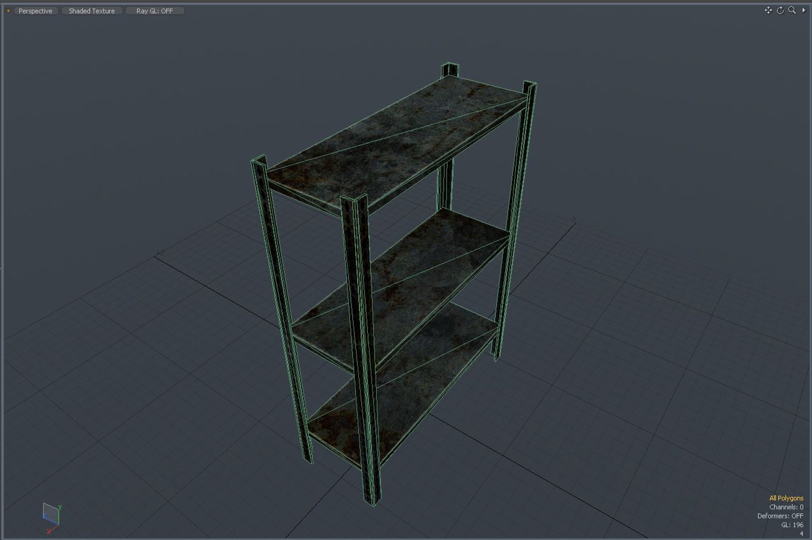 3d Model Object Rusty Metal Rack