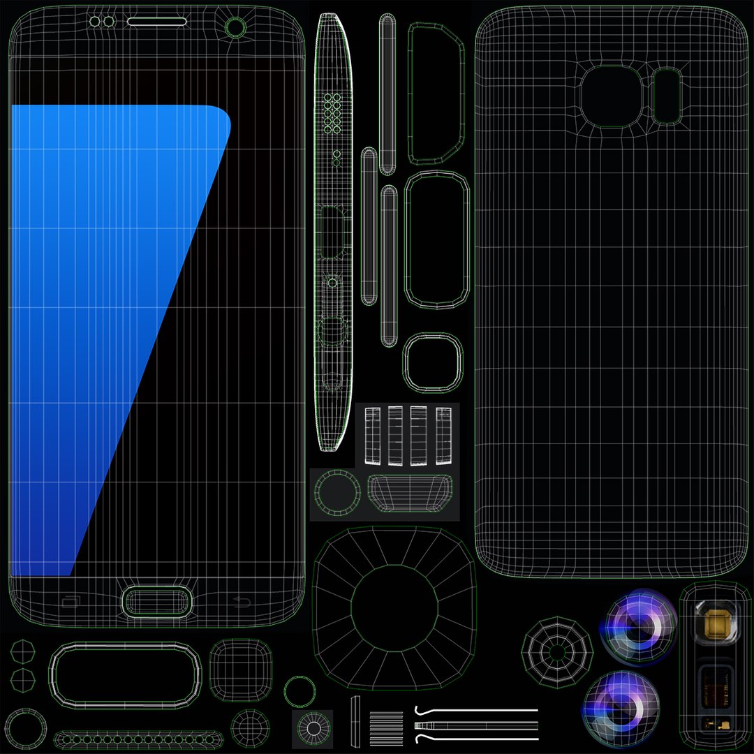 3d Flagship Smartphone Samsung Galaxy Model