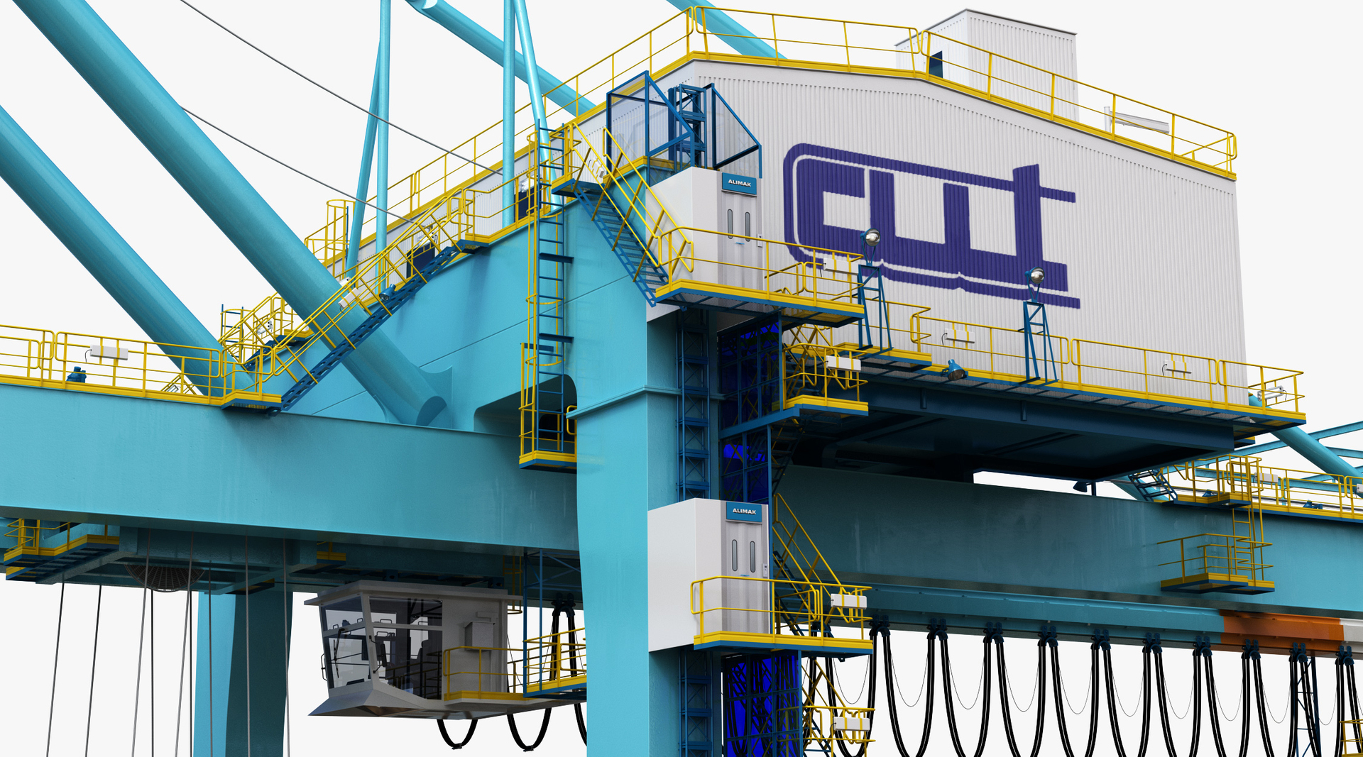 3D sts harbor crane zpmc model - TurboSquid 1361576