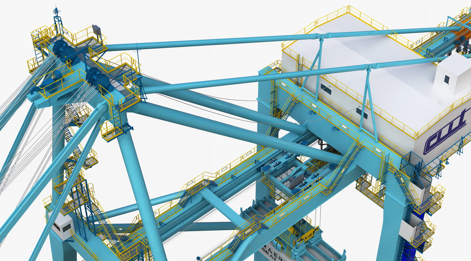 3D sts harbor crane zpmc model - TurboSquid 1361576