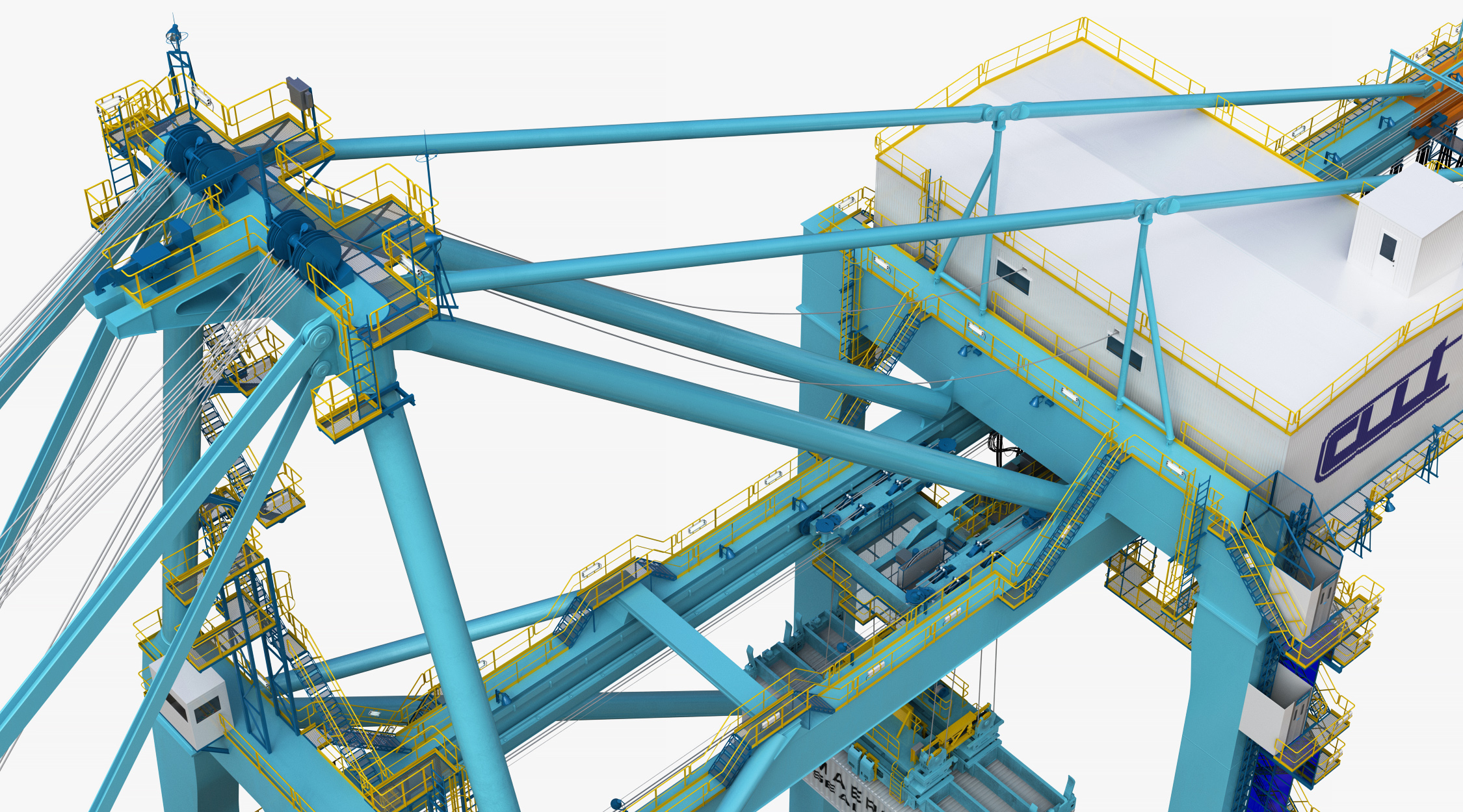 3D sts harbor crane zpmc model - TurboSquid 1361576