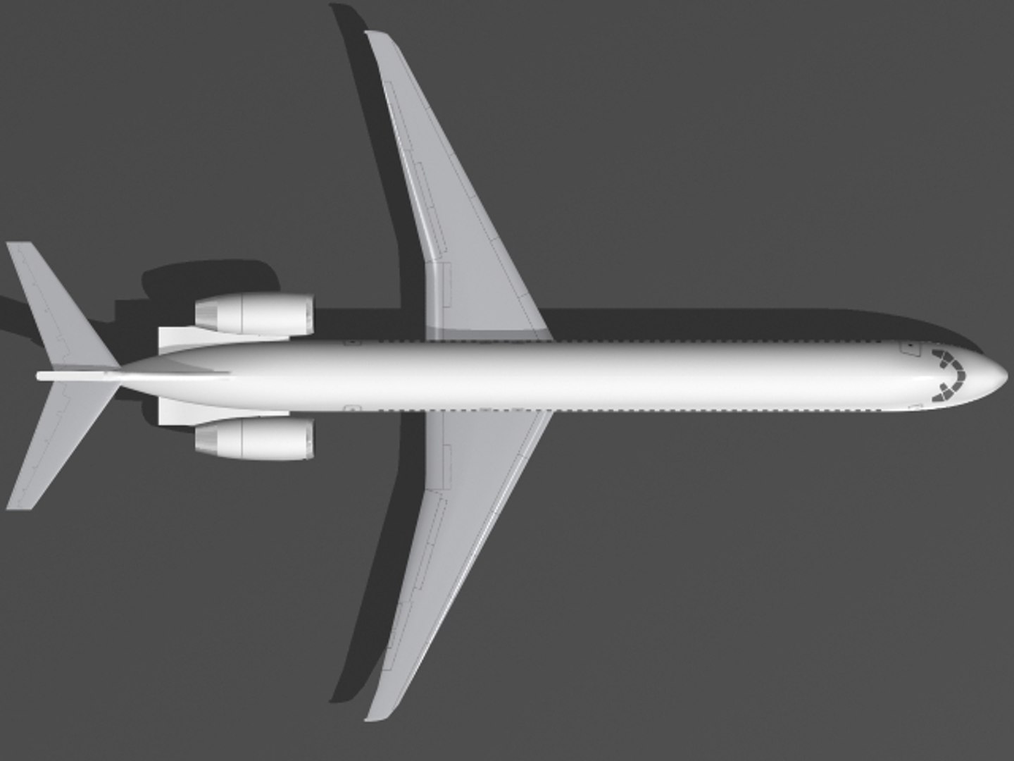 Commercial Airplane Md-90 3d Model