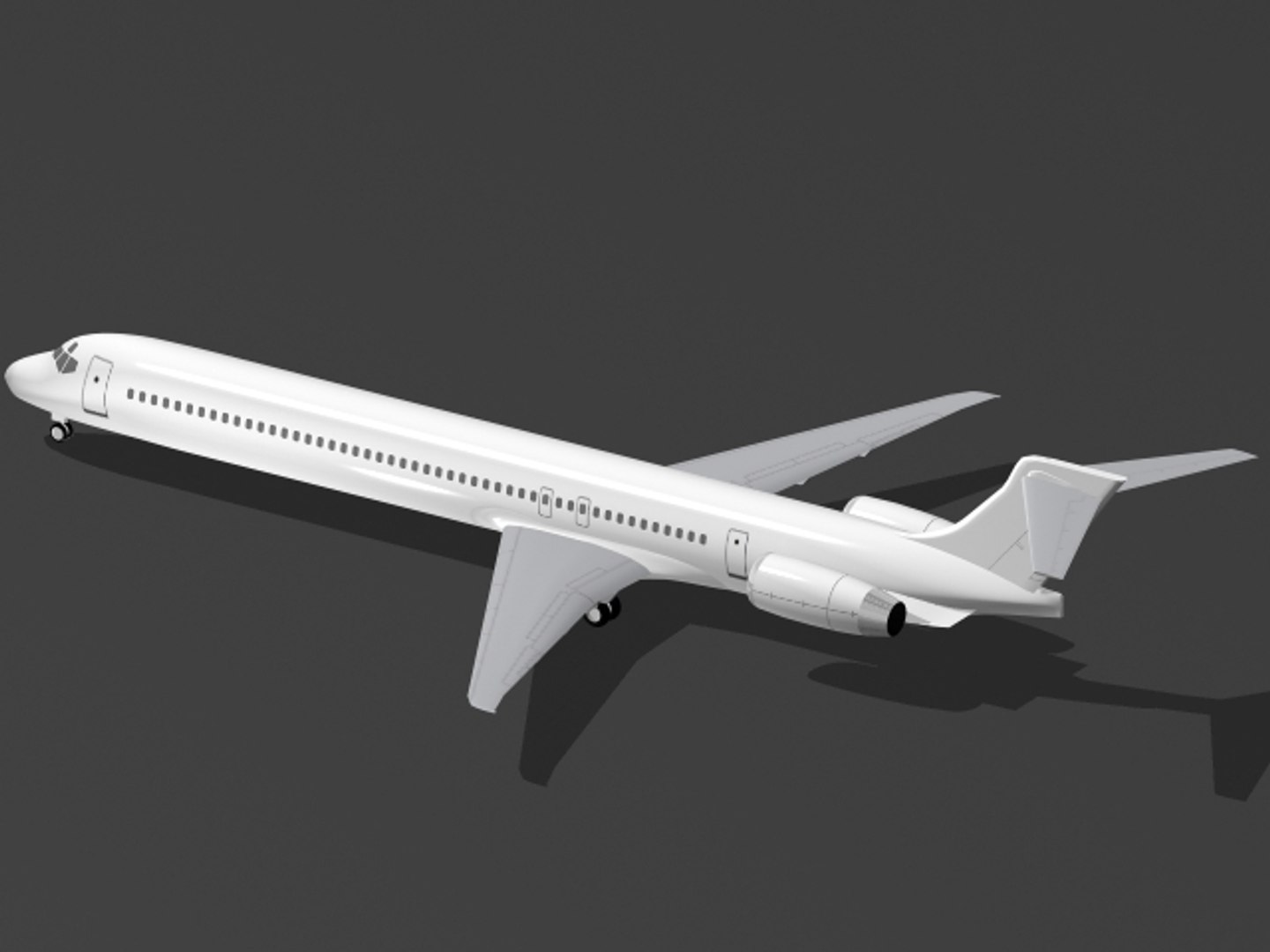 Commercial Airplane Md-90 3d Model