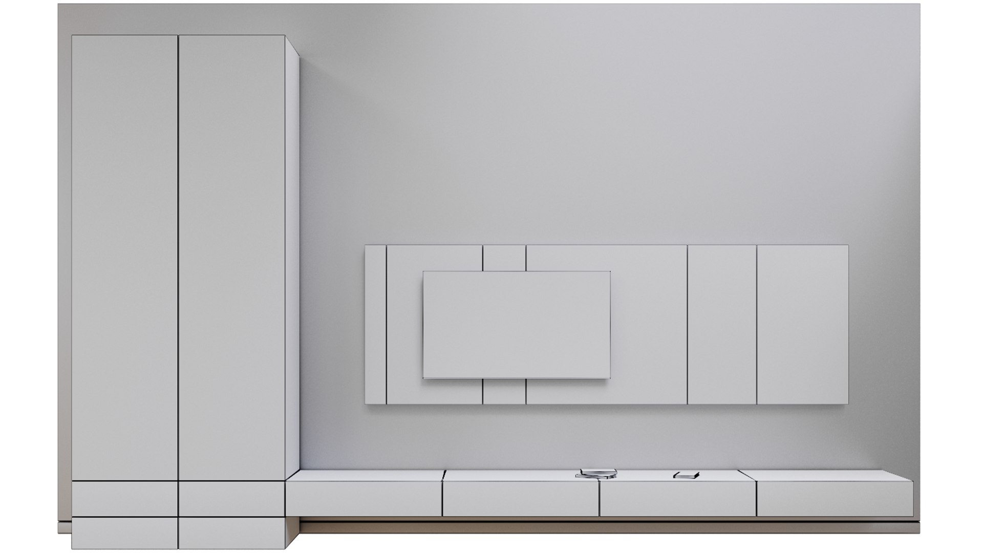 3D Minimalism TV Set - TurboSquid 1906039