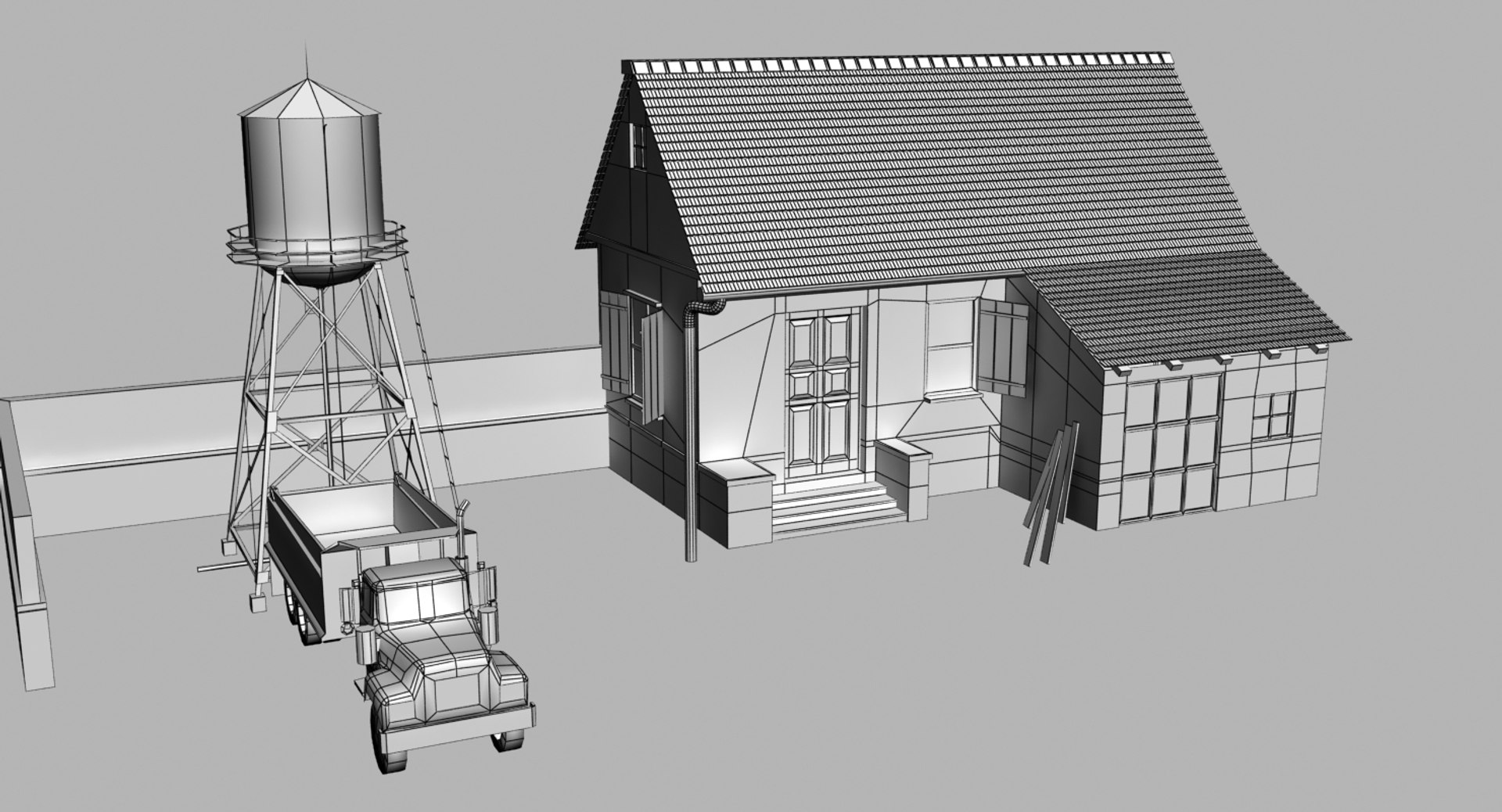 3D Water Tank House Model - TurboSquid 1318477