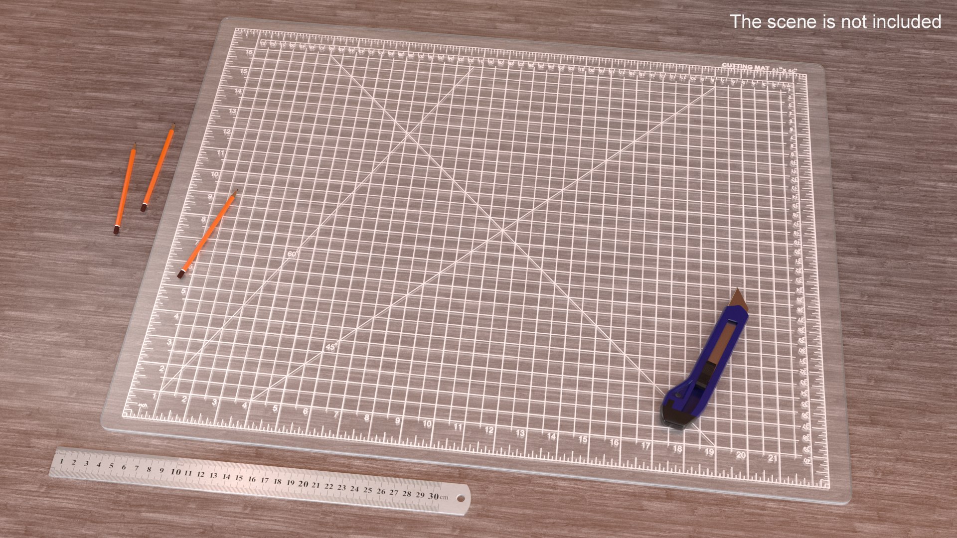 Self-Healing Cutting Mat Transparent Model - TurboSquid 1984142
