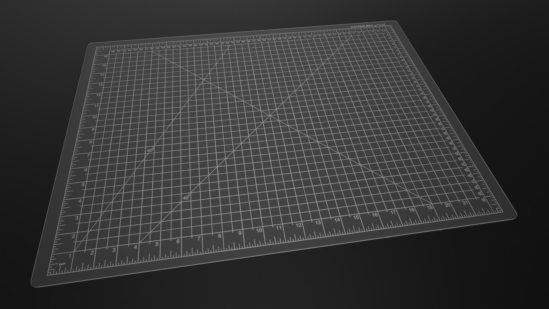 Self-Healing Cutting Mat Transparent model - TurboSquid 1984142