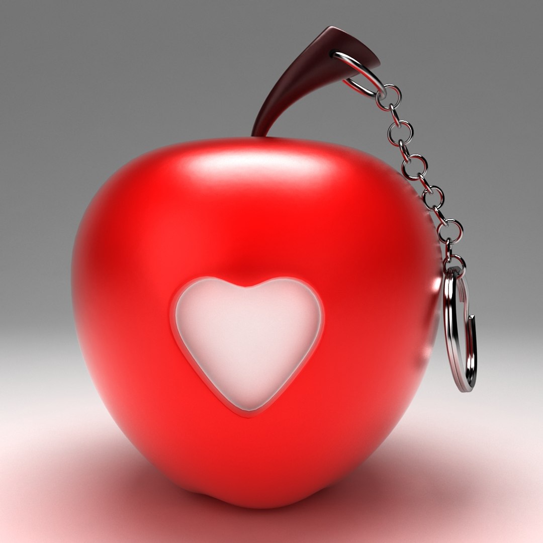 Apple Toy Key Chain 3d Max