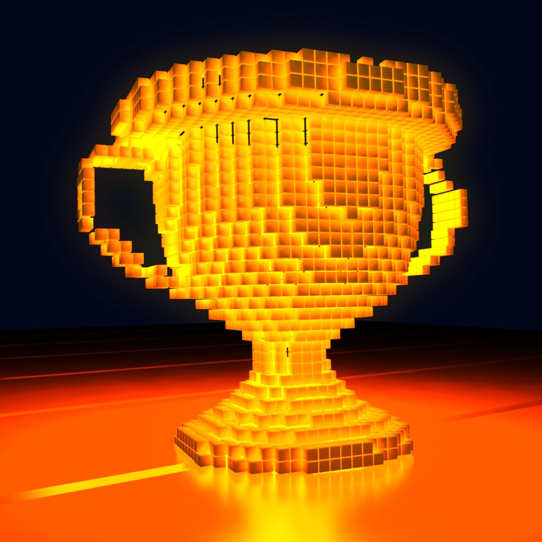 pixel pacman old 3d max